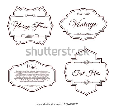 Set Simple Line Frames Double Stroke Stock Vector Royalty Free 2296939773 Shutterstock