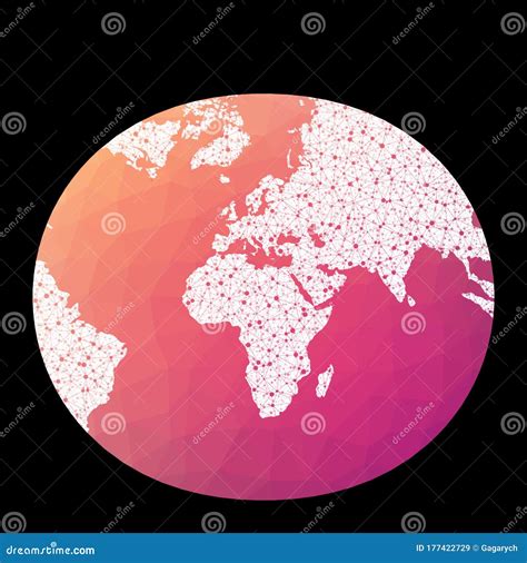 World Network Map Stock Vector Illustration Of Modified 177422729