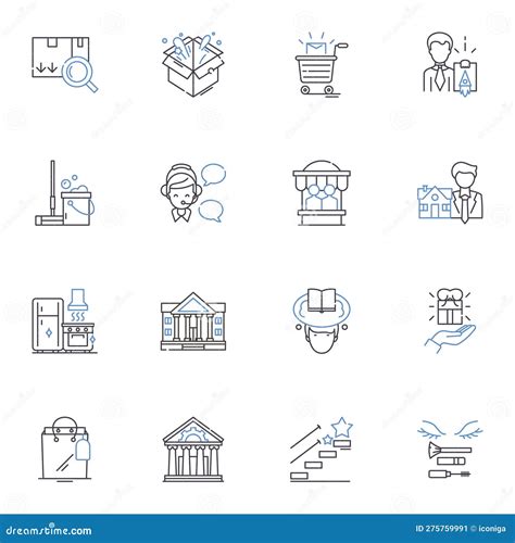 Advanced Robotics Line Icons Collection Automation Precision