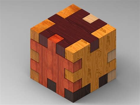 Laser Cutter Etc Six Piece Puzzle Cube Stl Files For 3d Printer Cnc