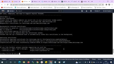 How To Configure Live Aws Ec2free Ssl And Domain Point In Live Server