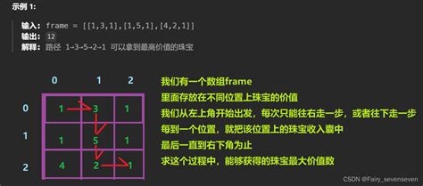 【三】【c语言 动态规划】珠宝的最高价值、下降路径最小和、最小路径和，三道题目深度解析 c语言 动态规划 最小路径和 csdn博客