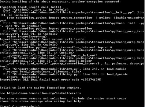 Python Not Able To Install Tensorflow For Use With Anaconda Distribution Spyder Ide With