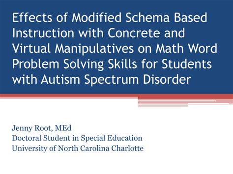 Pdf Effects Of Modified Schema Based Instruction With Concrete And Virtual Manipulatives On