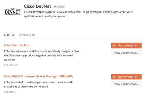 Introducing Cisco DevNet APIs To The Postman API Network Security Networking Device And