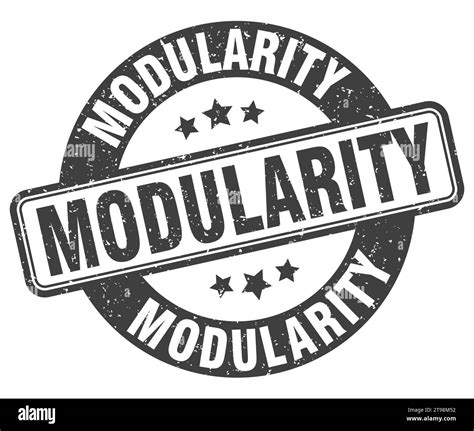 Modularity Stamp Modularity Sign Round Grunge Label Stock Vector