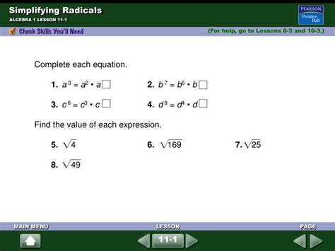 PPT Simplifying Radicals PowerPoint Presentation Free Download ID