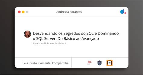 Desvendando Os Segredos Do Sql E Dominando O Sql Server Do Básico Ao