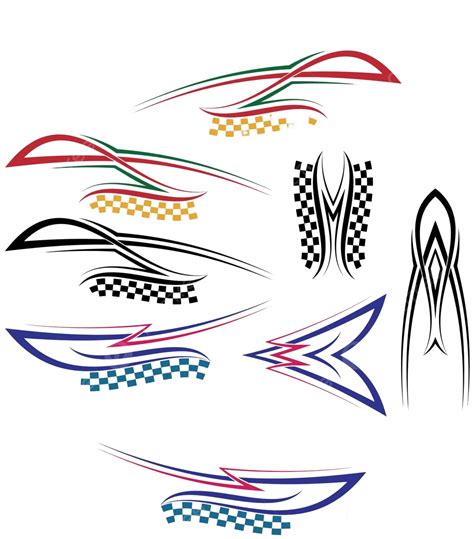 Vehicle Graphicsstripevinyl Ready Checkered Vinylready Isolated Vector Checkered Vinylready