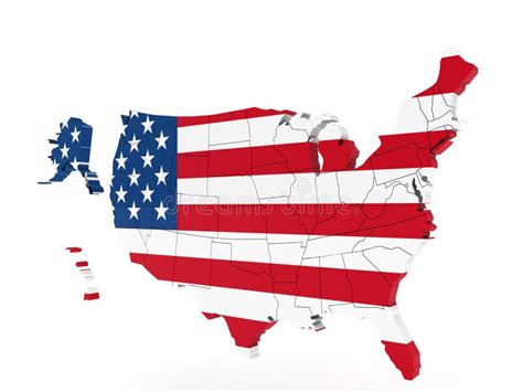 United States Map With Flag Stock Photo Image Of Independence Continent