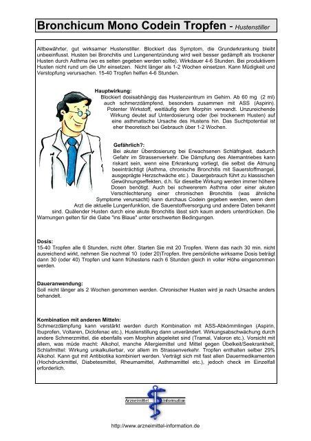Bronchicum Mono Codein Tropfen Hustenstiller