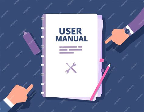 Premium Vector User Manual Reference With People Hands