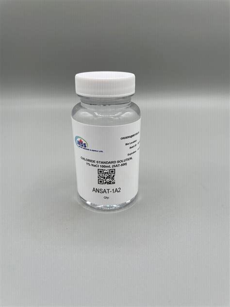 Chloride Standard Solution 1 Nacl 100ml Sat 500 Meyer Service