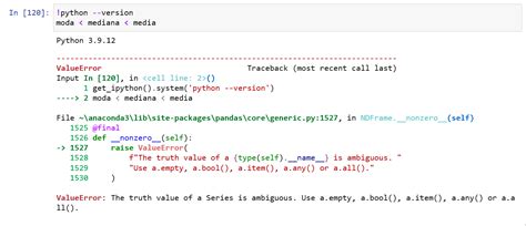 Dúvida Erro ao comparar valores Estatística Python frequências e medidas Alura
