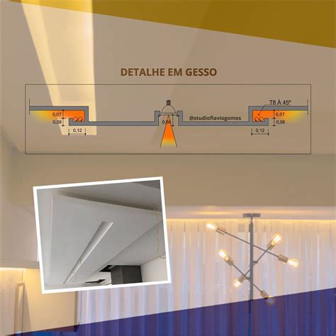 Flávio Gomes Seja Luz💡 บน Instagram “gesso Rebaixado Com Iluminação