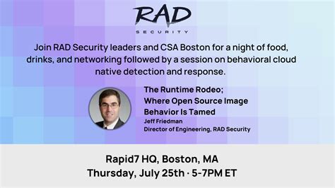 Csa Boston Sponsored By Rad Security