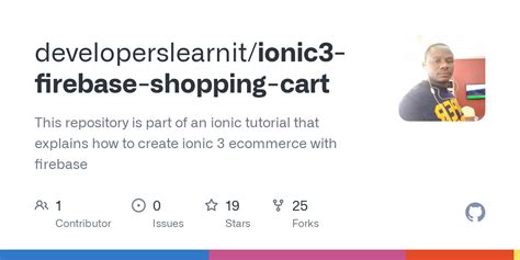 Github Developerslearnitionic3 Firebase Shopping Cart This Repository Is Part Of An Ionic