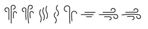 연기 배기 선 스트로크 예술 단순한 아이콘 세트 벡터 냄새 바람 공기 불다 그래픽 개요 얇은 선형 낙서 손으로 그린 흐름 돌풍 퍼프 만화 장난 뜨거운 증기 방귀 기호 기호