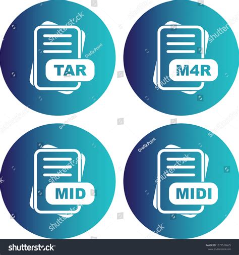 Set 4 File Format Icons Mobile Stock Vector Royalty Free 1577518675
