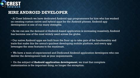 PPT Hire Android Developer PowerPoint Presentation Free Download ID