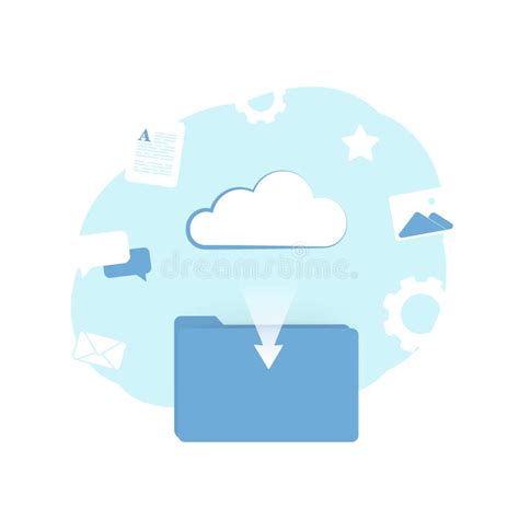 Cloud Syncing And Backup Storage Illustration Concept Online Backup