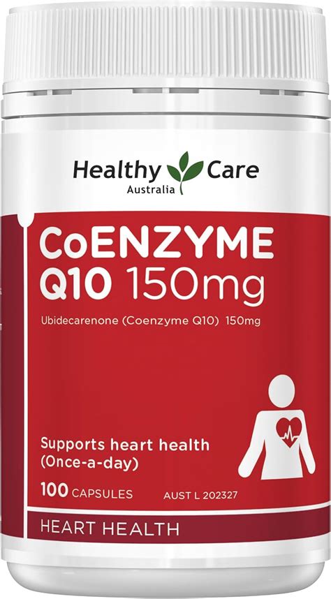 Healthy Care Coenzyme Q10 150mg 100 Capsules Red Supports Heart
