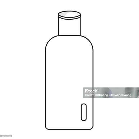 화장품 의료 스파 또는 식품 포장용 흰색 원통형 병 벡터 병 아이콘 벡터 일러스트레이션 병 윤곽선 플랫 아이콘 웹 아이콘 3차원 형태에 대한 스톡 벡터 아트 및 기타 이미지