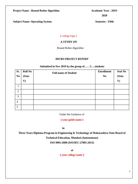 Round Robin Algorithm Operating System Pdf Scheduling Computing Computer Architecture