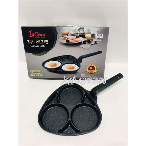 適用IH爐 正韓國大理石重力鑄造 3孔 煎蛋鍋 平煎鍋 早餐鍋 蝦皮購物