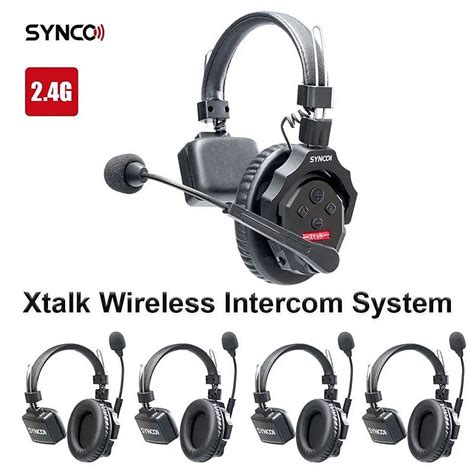 Wireles Intercom Duplex Synco XTalk X5 Wireless Intercom 5 Person Single Ear Full Duplex