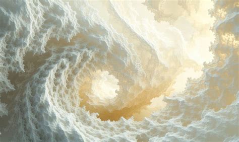 The Image Is A Swirling Mass Of White Clouds Creating A Sense Of