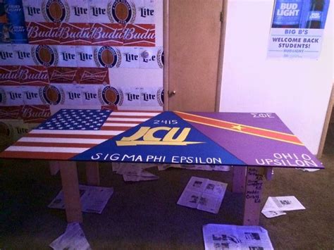 Sigma Phi Epsilon American Flag Spe Beer Pong Table Jcu Beer Pong