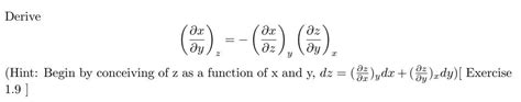 Solved Derive Yx Z Zx Y Yz X Hint Begin By Chegg Com