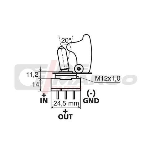 Green LED Racing Toggle Switch With Safety De Marco Parts