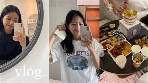 Vlog 직장인 일상 브이로그 I 롯데월드호텔 호캉스 • 반차내고 헬스장 수영장 즐기기 • 걸스나잇 무박 2일 • 가슴 속 3천원의 계절 • 이케아쇼핑 • 건강요리