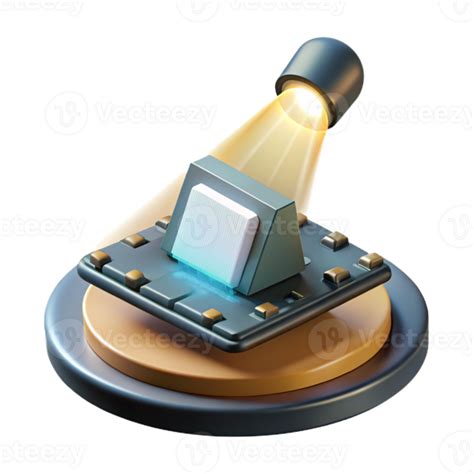 Impressive Vintage A Single Levitating Microchip Emitting Beams Of