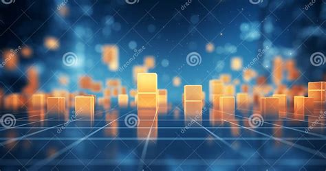 Bright Blue Bokeh Background With Light Bouncing Around In The Style Of Data Visualization