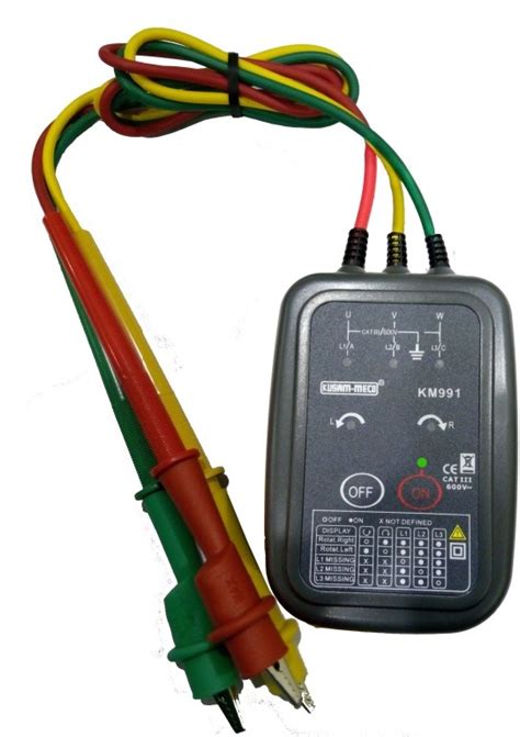 Phase Motor Rotation Tester Operating Voltage V V AC For Industrial Model Name Number