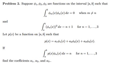 Solved Problem 2 Suppose 01 02 03 Are Functions On The Chegg Com