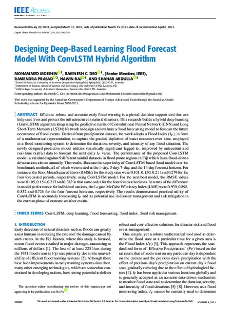 Pdf Designing Deep Based Learning Flood Forecast Model With Convlstm