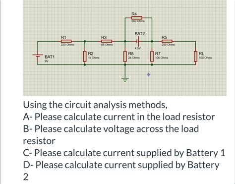 solved using the circuit analysis methods a please calculate