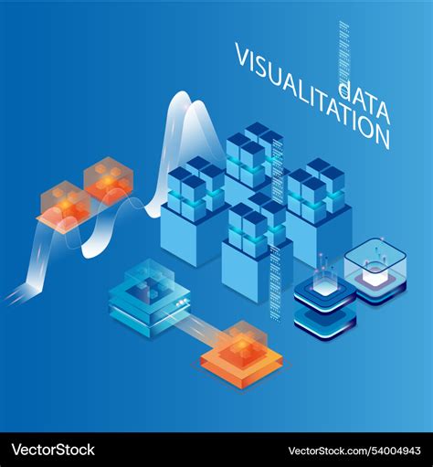 Server Room Cloud Storage Technology Transmissio Vector Image