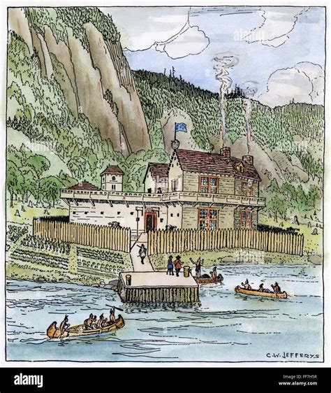 Habitation Of Quebec 1608 Ndrawing By Charles W Jefferys After An