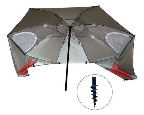 Sombrilla Carpa Playera Rojo Reforzada 2 M En Precialo Sombrillas