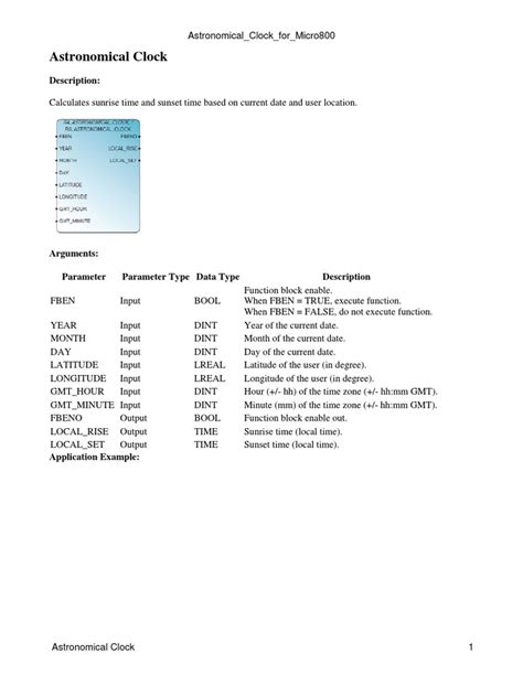 astronomical clock for micro800 pdf parameter computer programming
