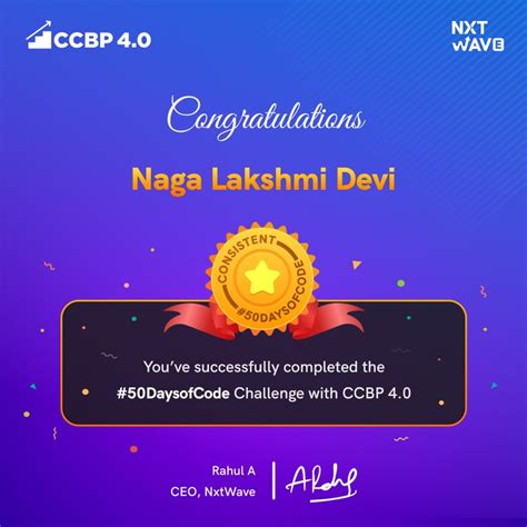 Naga Lakshmi Devi Yetthapu On Linkedin Day53 75daysofcode Ccbp Nxtwave