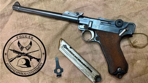 P08 Luger Lp08 Tüzérségi Pisztoly Szét összeszerelés Field Strip German Artillery Luger