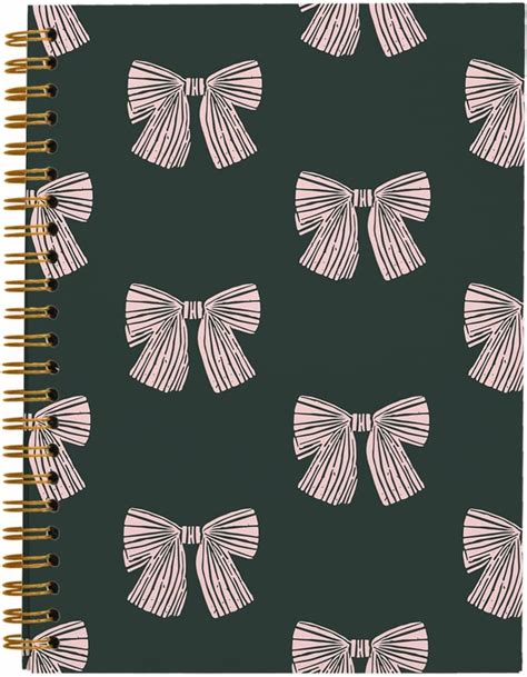 Amazon Com QUICQOD Pink Bows Notebook Coquette Hardcover Spiral Notebook Preppy Trendy Journal