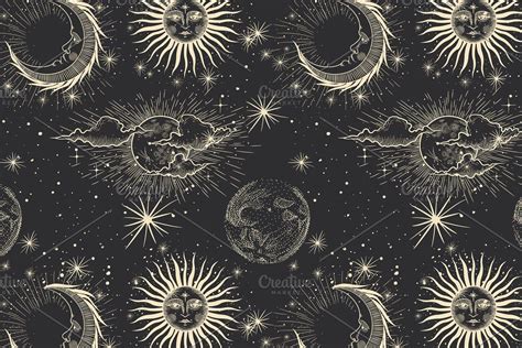 Celestial Sun And Moon Desktop Wallpaper