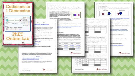 Phet Simulation Elastic And Inelastic Collisions Teaching Resources